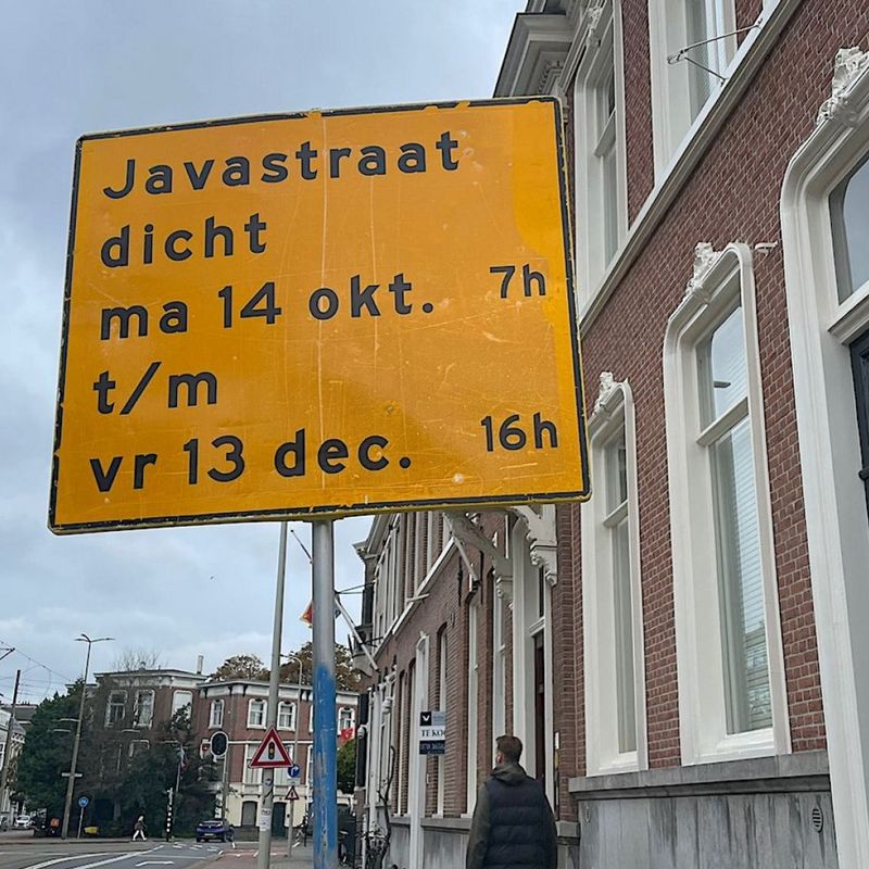 Kruising Javastraat - Scheveningseweg maanden dicht voor werkzaamheden - Den Haag FM