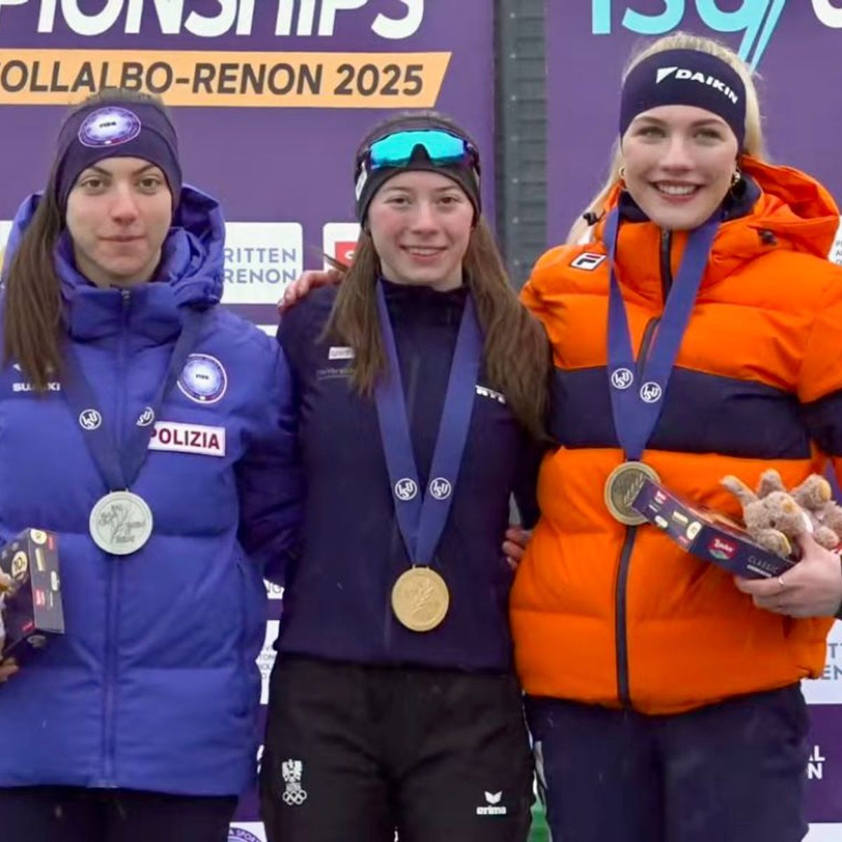 Jasmijn Veenhuis rijdt naar goud op ploegenachtervolging bij junioren ...