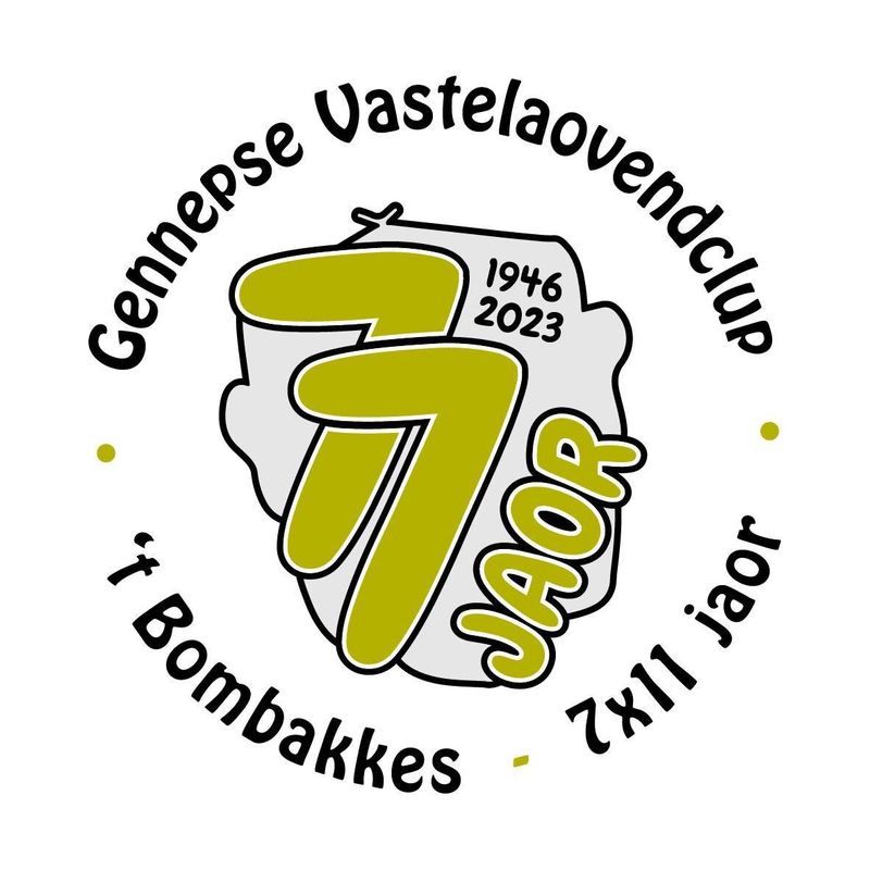 Jubileumlogo voor 7x11-jarig Bombakkes Gennep - L1