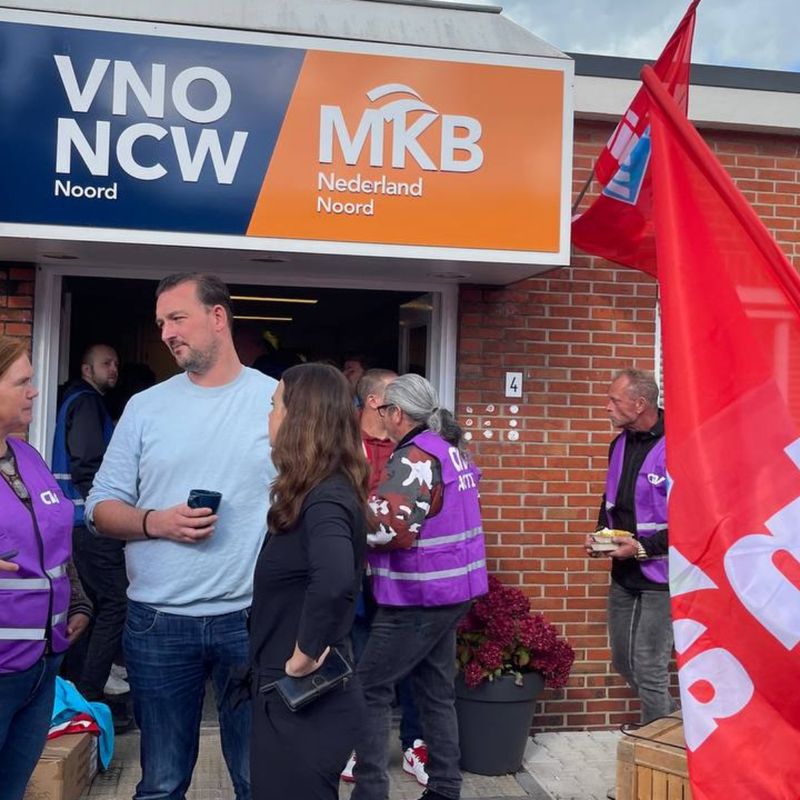 FNV staakt bezetting kantoor VNO-NCW in Groningen om ...