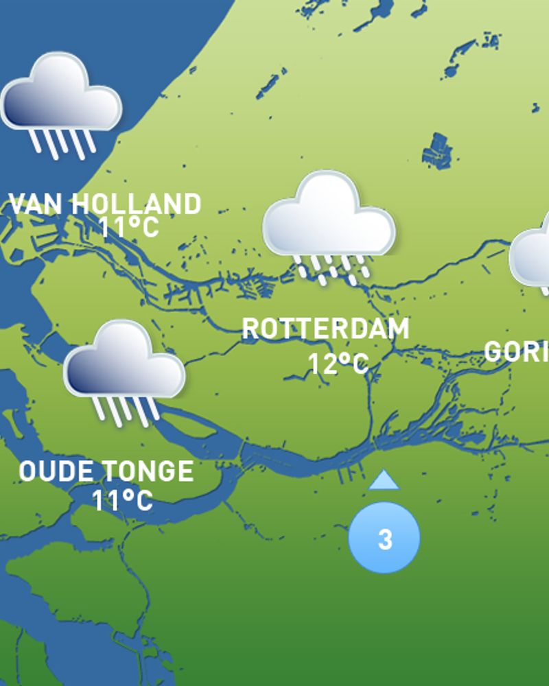 Het weer van vandaag: af en toe regen - Rijnmond
