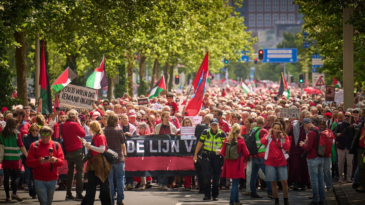 Lees terug: grote Gaza-demonstratie in Den Haag - Omroep West