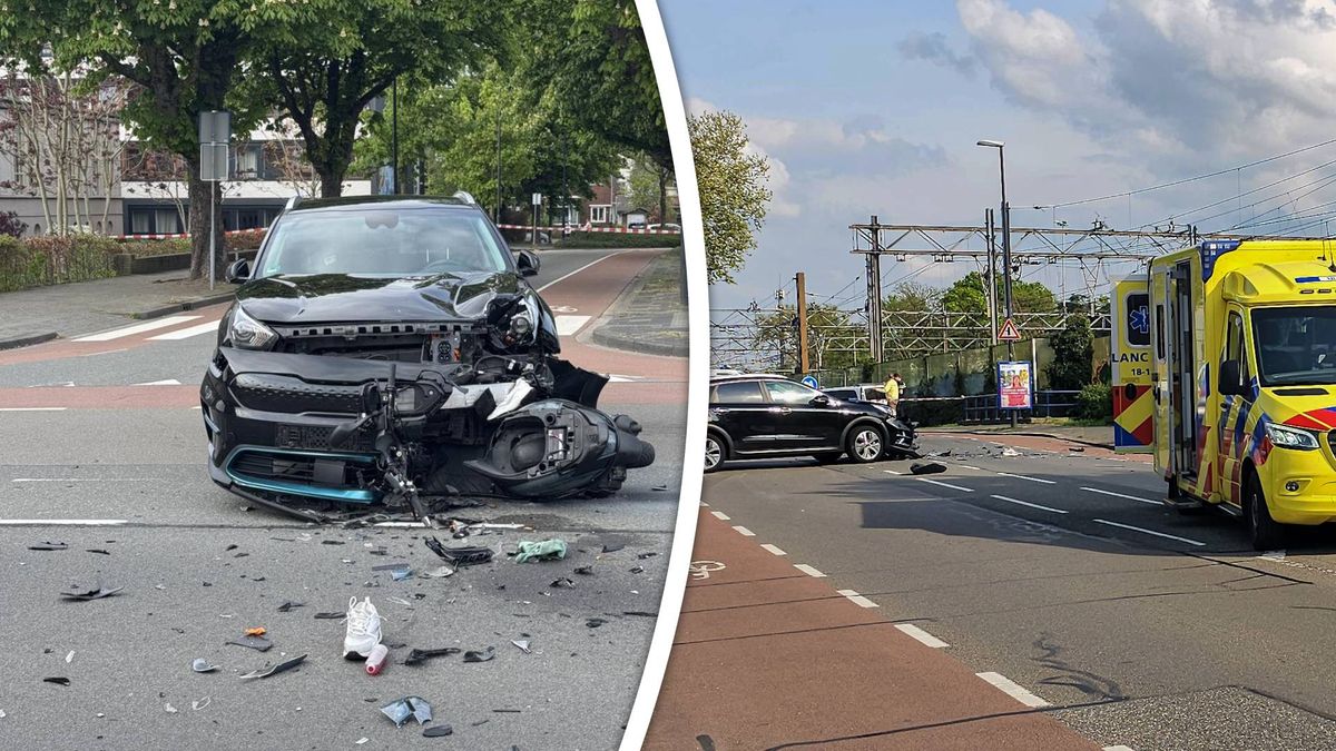 Motorrijder daagt politie uit totdat hij op een auto klapt en 15 meter ...