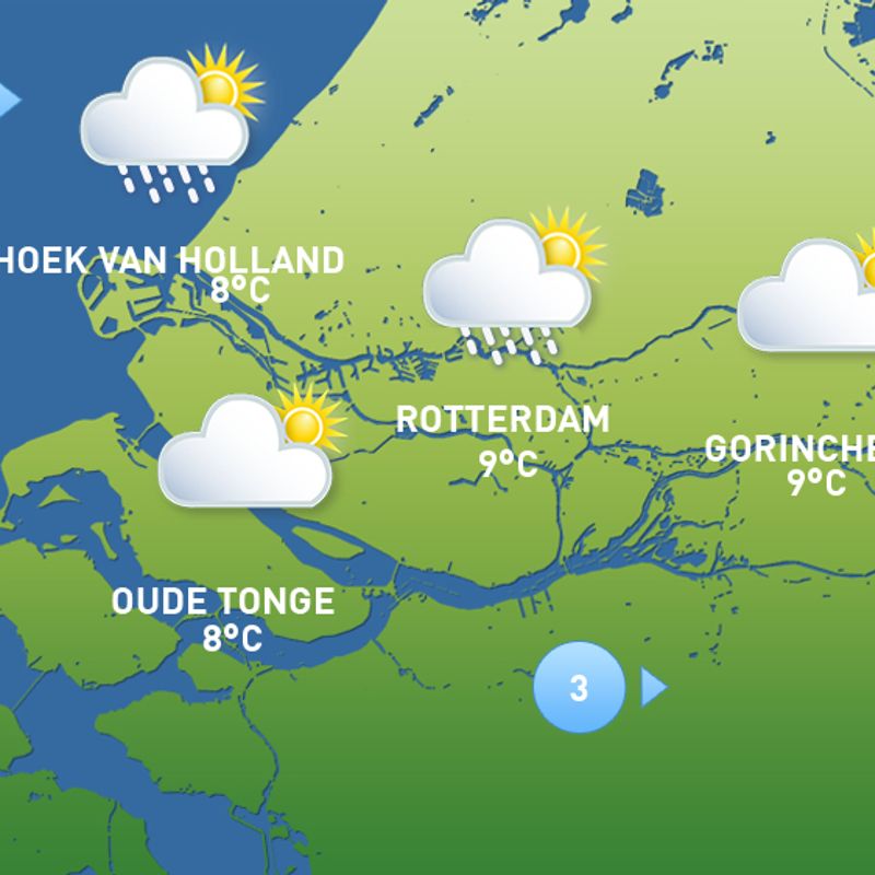 Het weer van vandaag: enkele buien met wat zon - Rijnmond