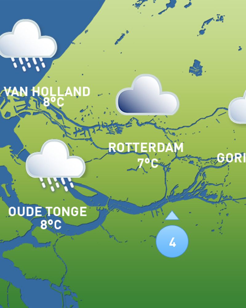 Het weer van vandaag: vanmiddag (mot)regen - Rijnmond