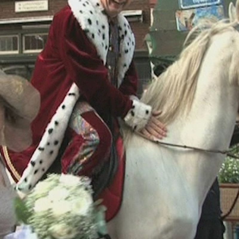 Prins op het witte paard in Deventer - Oost