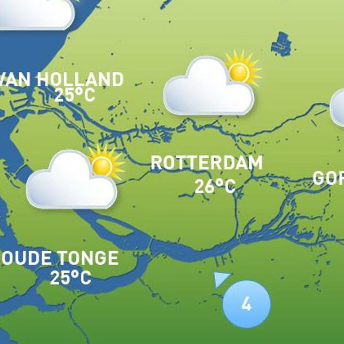 Het weerbericht van vandaag: het zonnetje schijnt - Rijnmond
