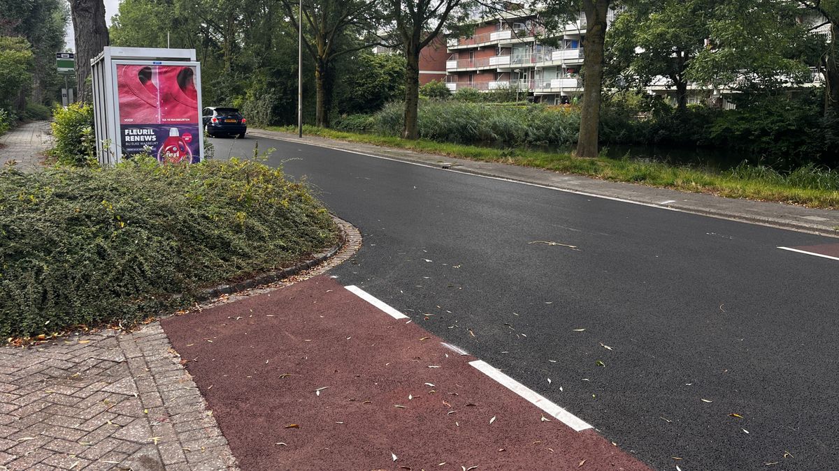 Drukke straat opnieuw geasfalteerd, maar fietsstroken houden plotseling ...