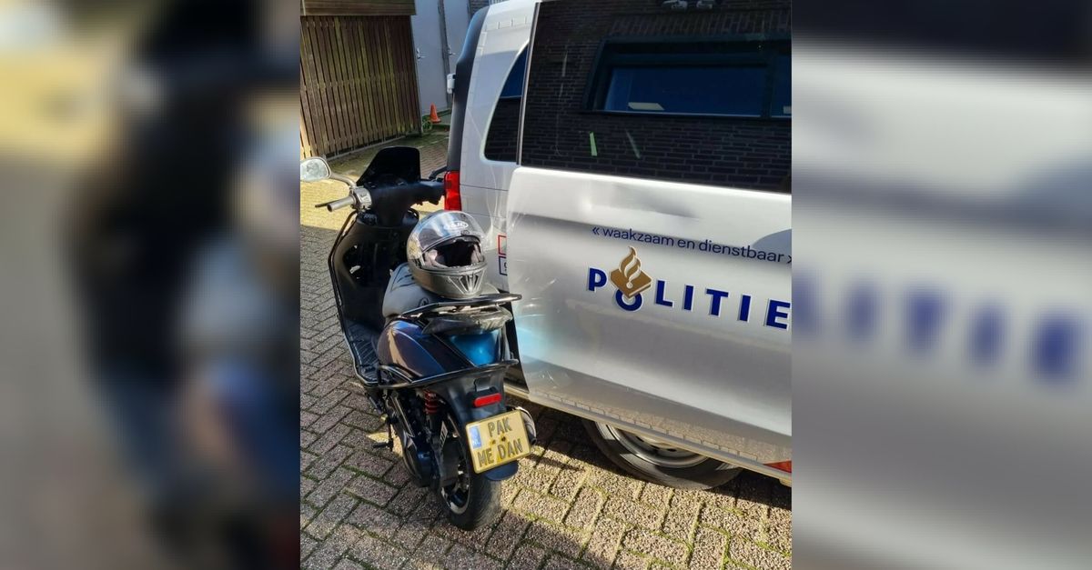 19-jarige scooterbestuurder met kenteken 'Pak me dan' gepakt - Omroep ...