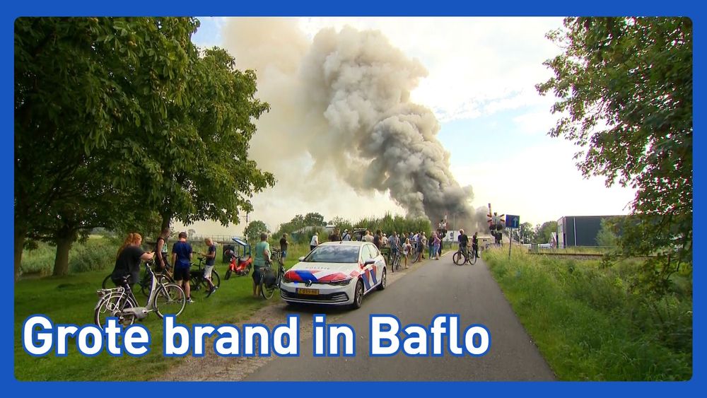 Zeer grote brand in aardappelloods in Baflo - RTV Noord
