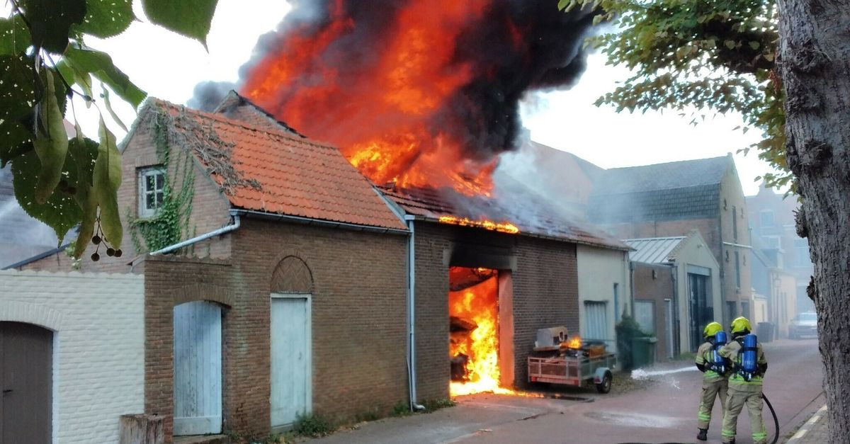 Grote brand in loods IJzendijke: veel rook vrijgekomen - Omroep Zeeland