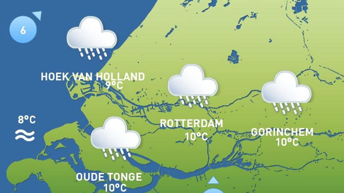 Het weer van vandaag: regen op komst - Rijnmond