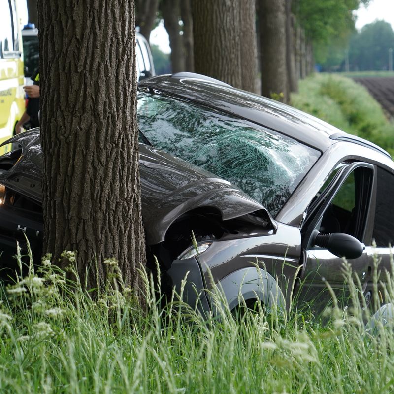 Brommobiel botst op boom in Nieuwediep, bestuurder naar ziekenhuis - RTV Drenthe