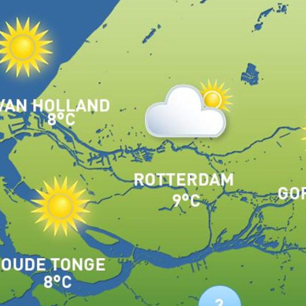 Het weer van vandaag: zonnig - Rijnmond