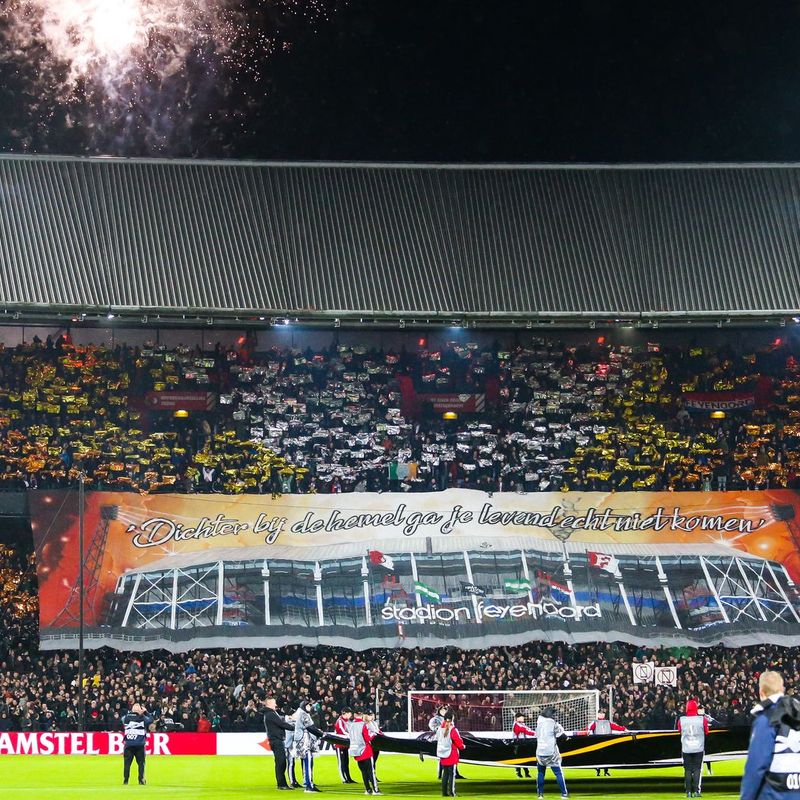 UEFA verbiedt spandoek bij sfeeractie voor Feyenoord - Union Berlin ...