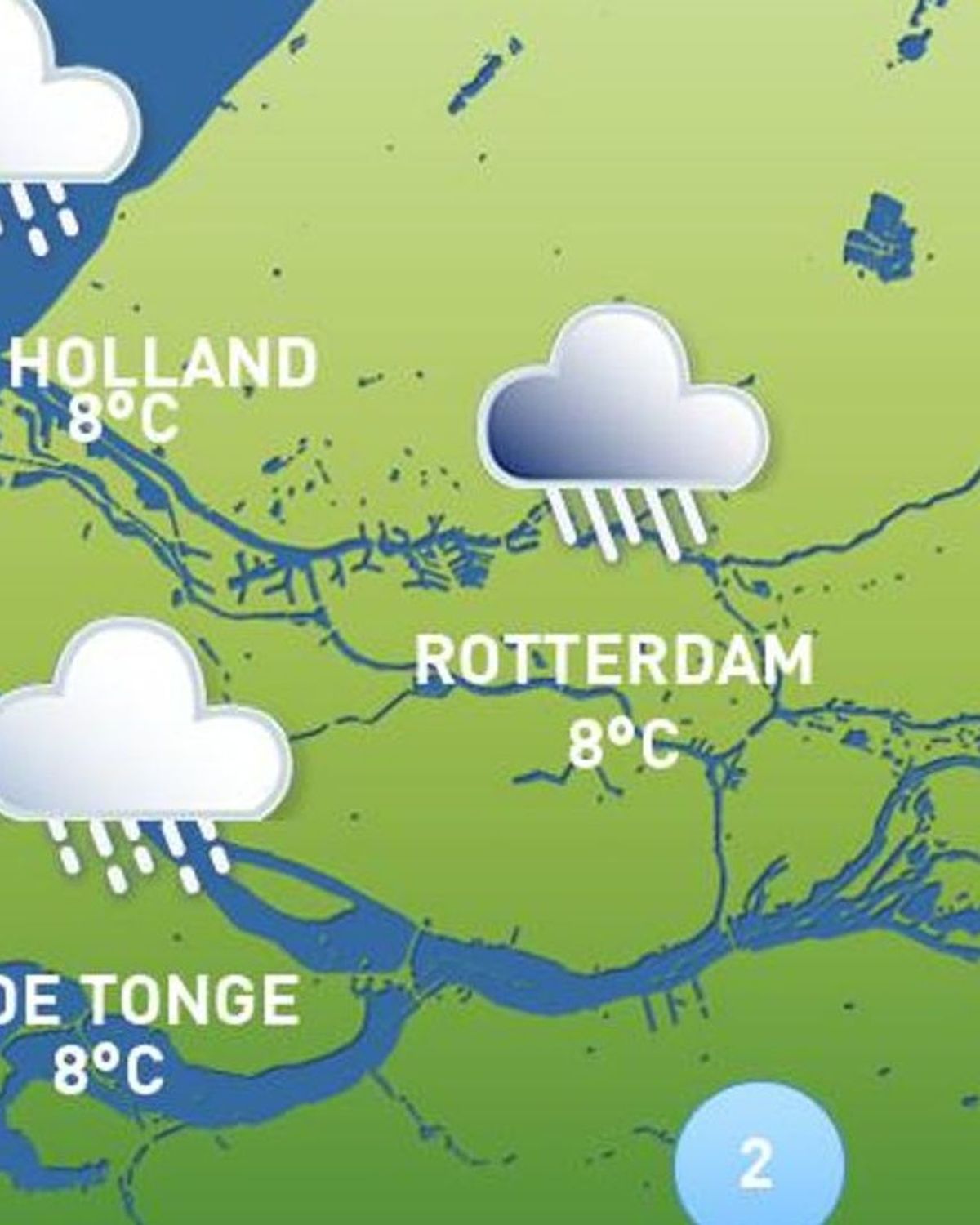 Het weer van vandaag: bewolkt en regenachtig - Rijnmond