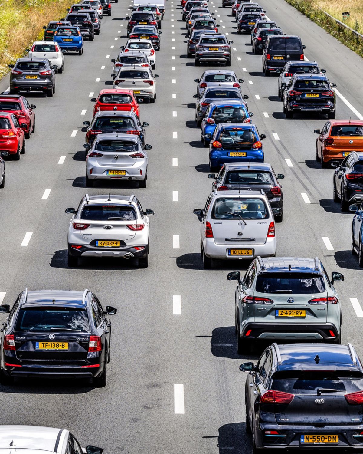 Lange files op A4 en N44 tijdens avondspits - Omroep West
