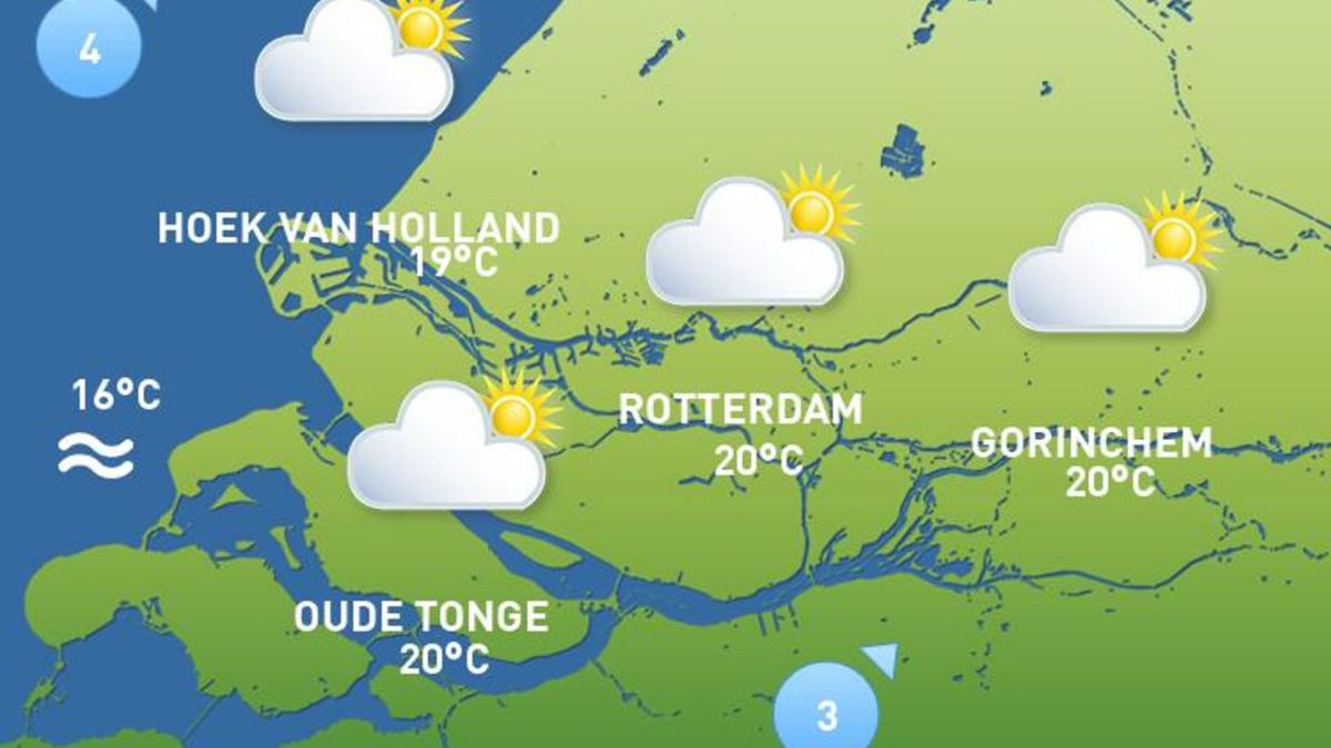 Het weer van vandaag: af en toe zon - Rijnmond
