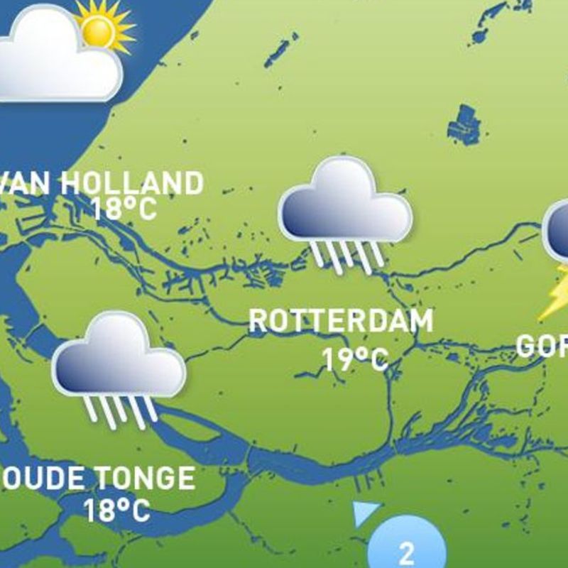 Het weer van vandaag: vanmiddag en vanavond veel regen - Rijnmond