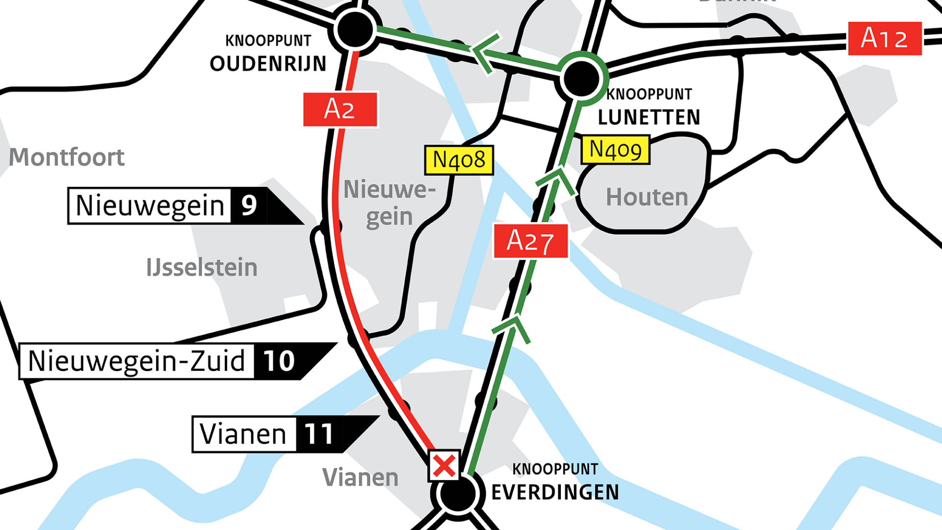 Nog één weekend verkeershinder: werkzaamheden A2 en A12 bijna afgerond ...
