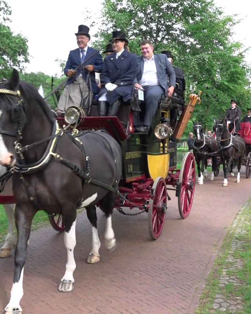 Historische koetsen trekken veel bekijks in Leek en omgeving - RTV Noord