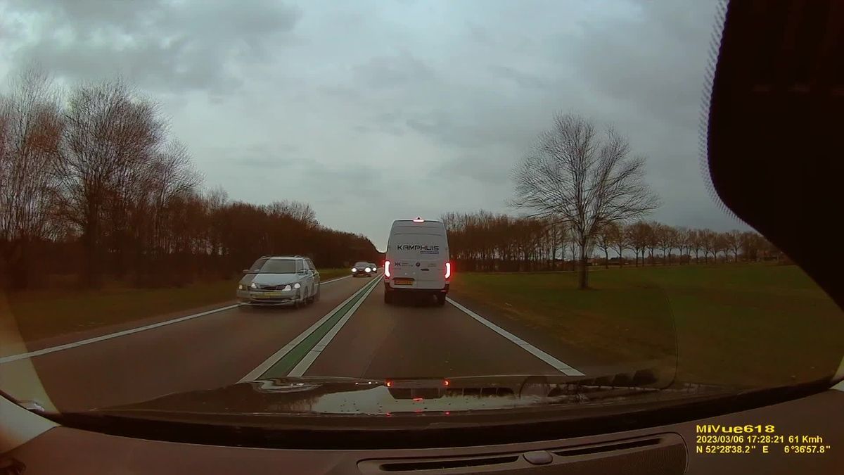 Afslaan op 'dodenweg' N36, waar afslaan niet alleen verboden maar ook ...