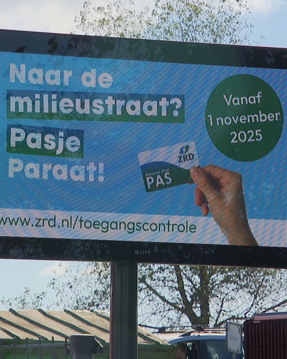 Zonder pasje kom je vanaf november de milieustraat niet meer op ...
