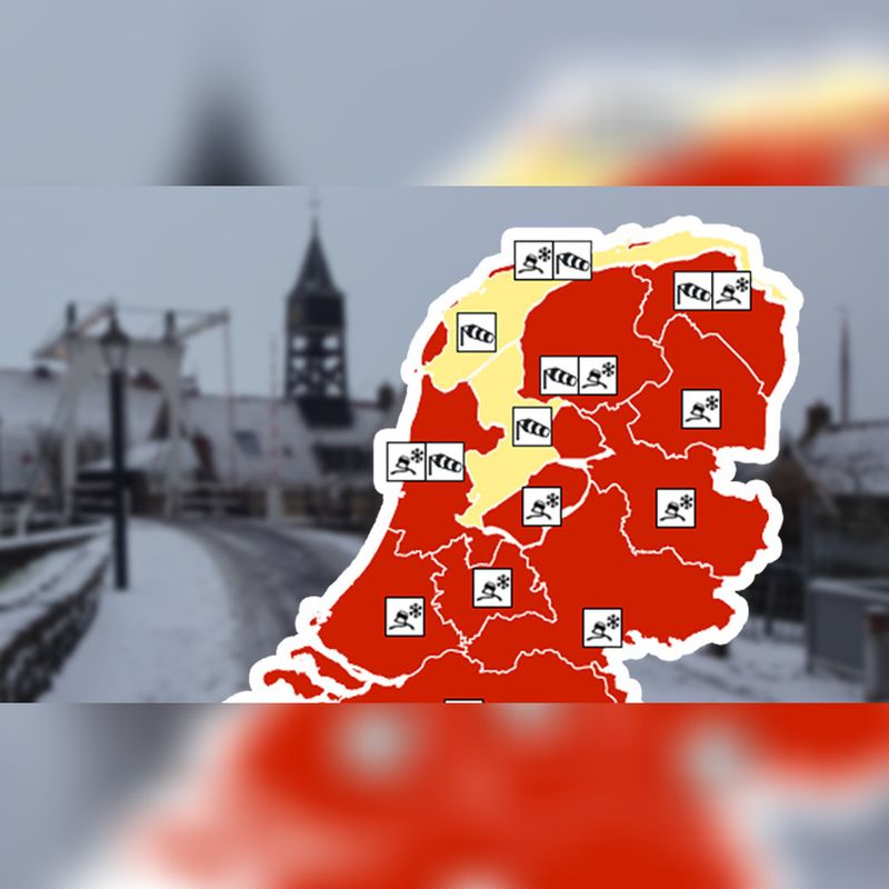 KNMI kondigt weeralarm af: zondag 'Code rood' voor het hele land ...