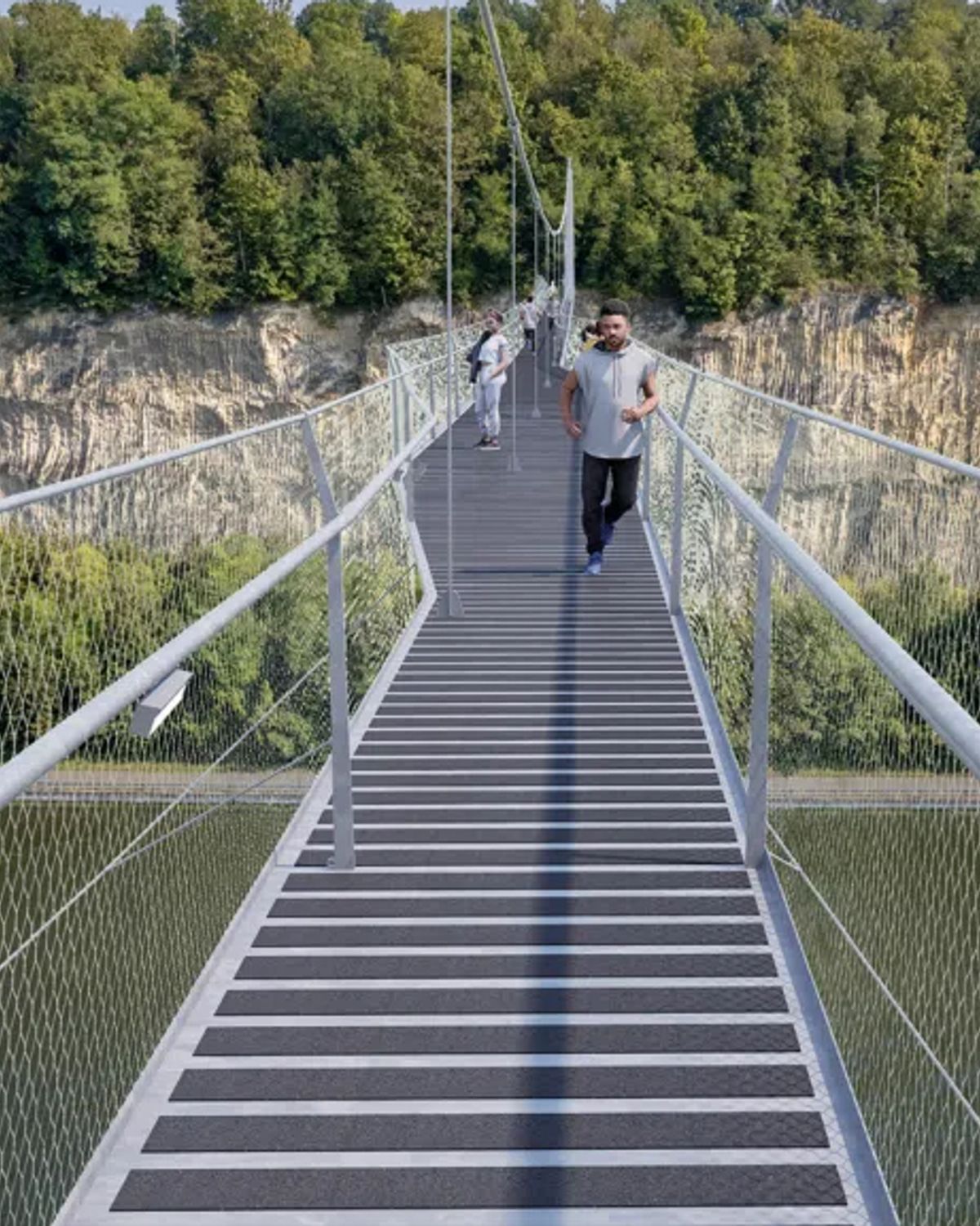 Wandelbrug over kloof bij Kanne: niks vergelijkbaars in een straal van ...