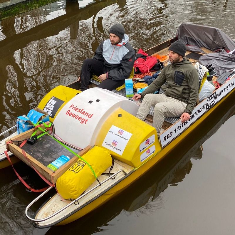 Op de waterfiets bij de elf steden langs voor het goede doel - Omrop ...