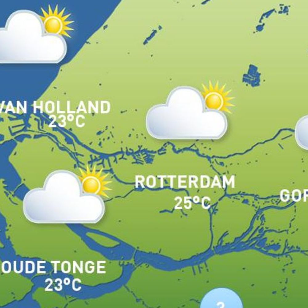 Het weer van vandaag: afwisseling van bewolking en zon - Rijnmond