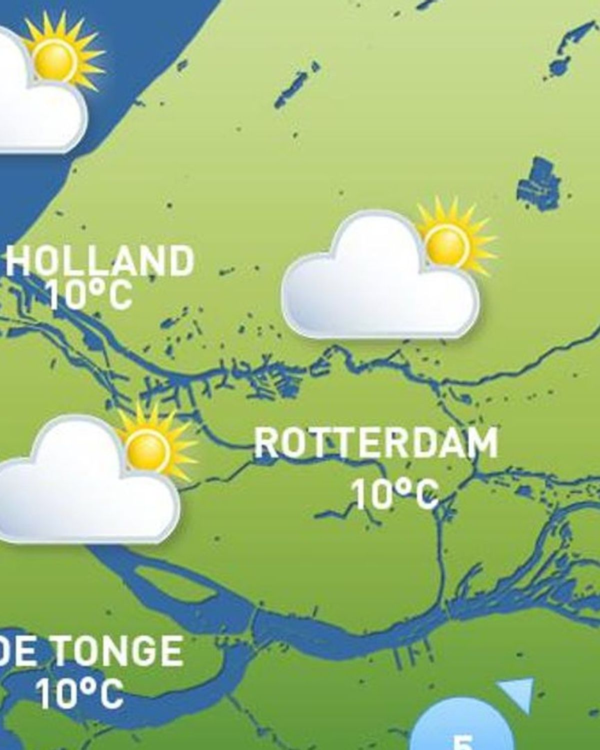Het weer van vandaag: stevige wind en droog - Rijnmond
