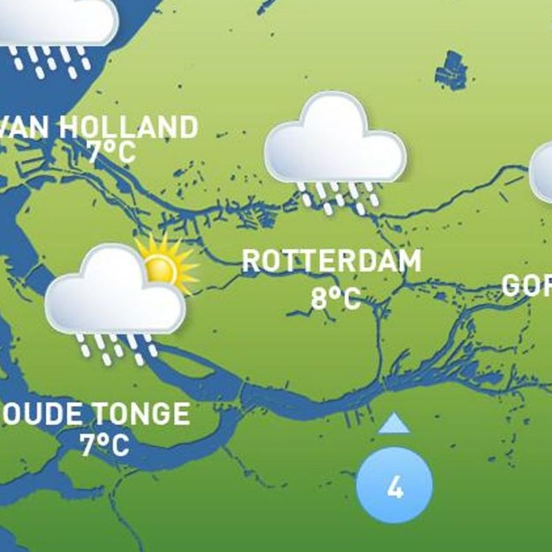 Het weer van vandaag: een paar buien - Rijnmond