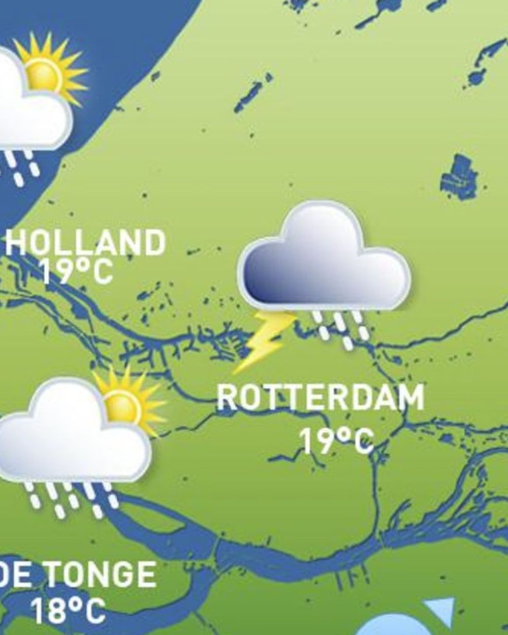 Het weer van vandaag: vanmiddag buien - Rijnmond