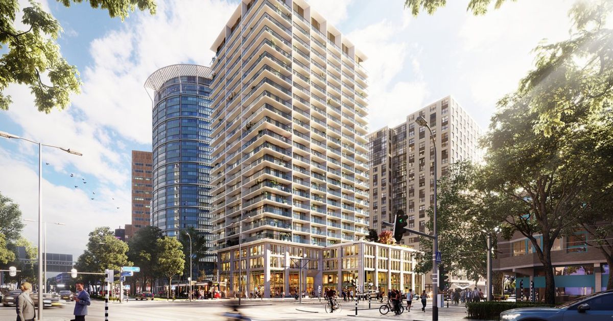 Zo komt de nieuwe woontoren op de plek van het oude Rabobank-gebouw ...