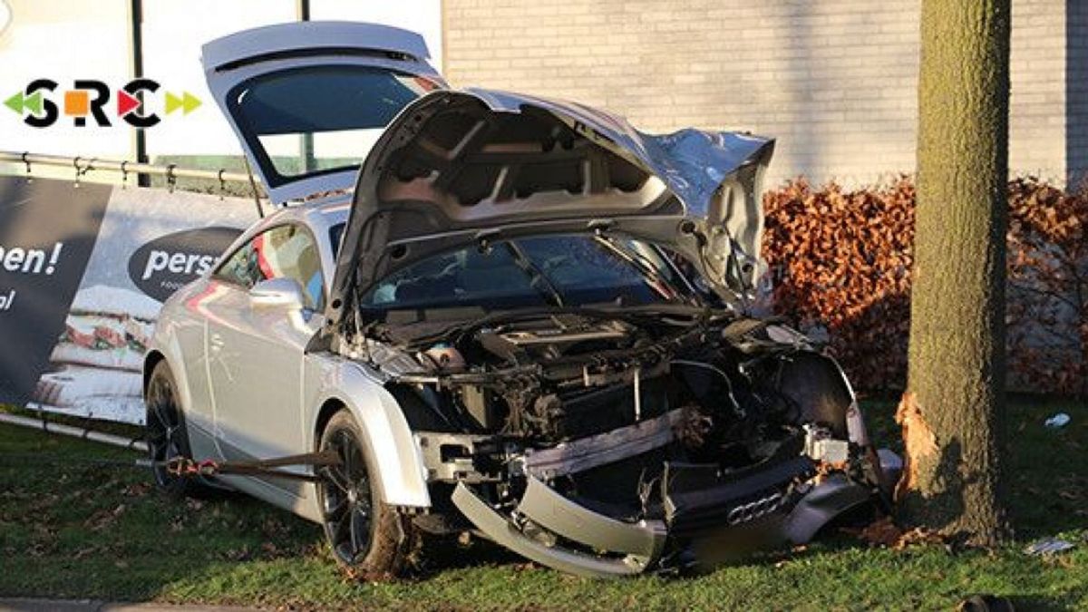 Bestuurder gewond na botsing met boom - Omroep Gelderland