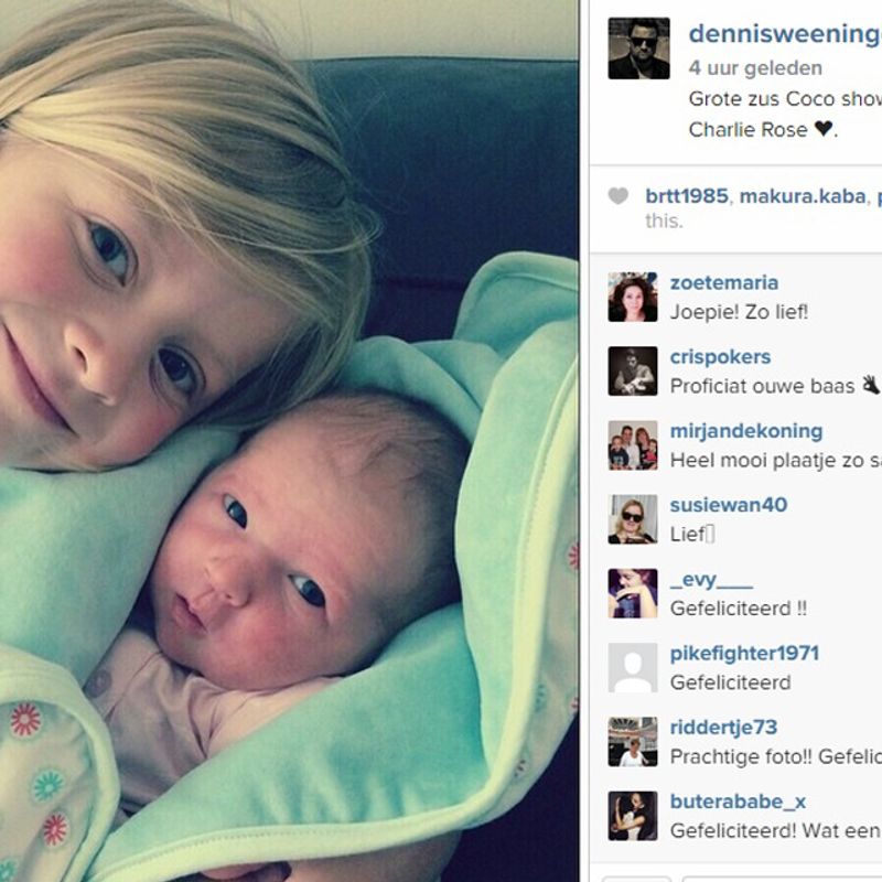 Dennis Weening showt zijn pasgeboren dochter op Instagram - Omroep West