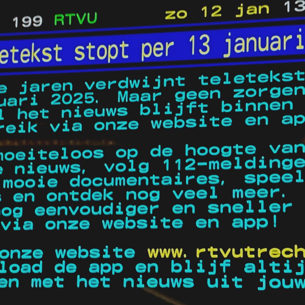 RTV Utrecht stopt met Teletekst - RTV Utrecht