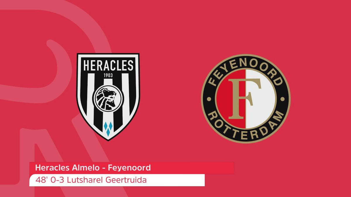 Zo klonk de 0-3 van Lutsharel Geertruida bij Heracles-Feyenoord op Radio Rijnmond - Rijnmond
