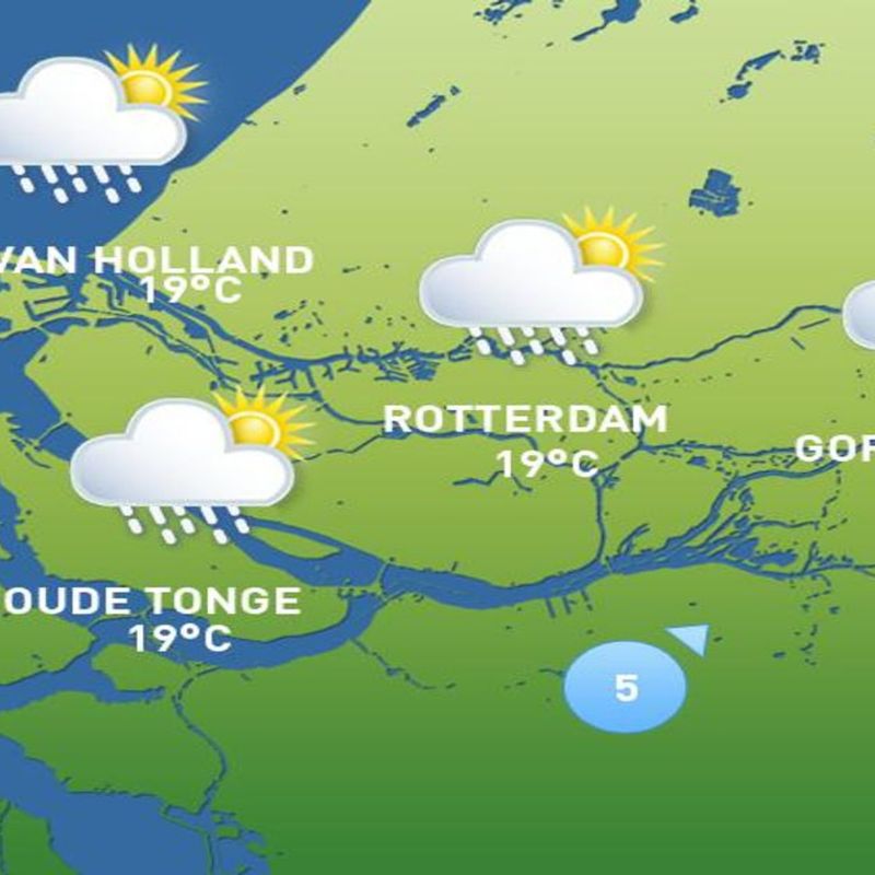 Het weer van vandaag: kans op zware windstoten - Rijnmond