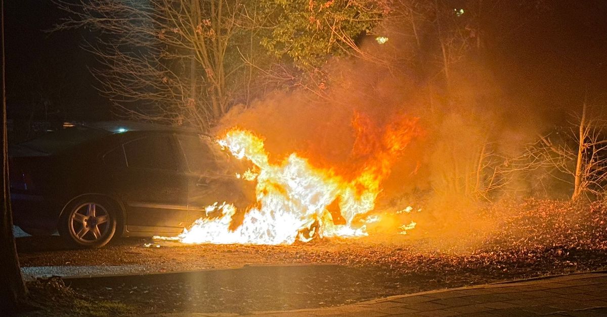 Auto brandt volledig uit in Helden: omstanders vermoeden brandstichting ...