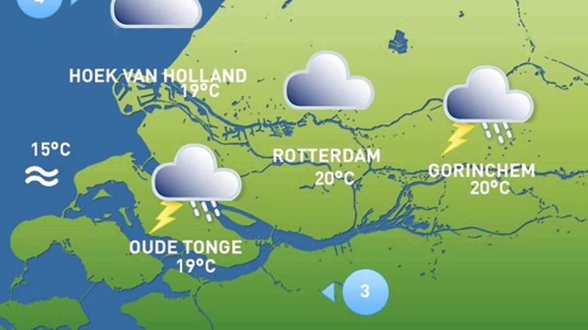 Het weer van Eerste Pinksterdag: kans op enkele (onweers)buien - Rijnmond