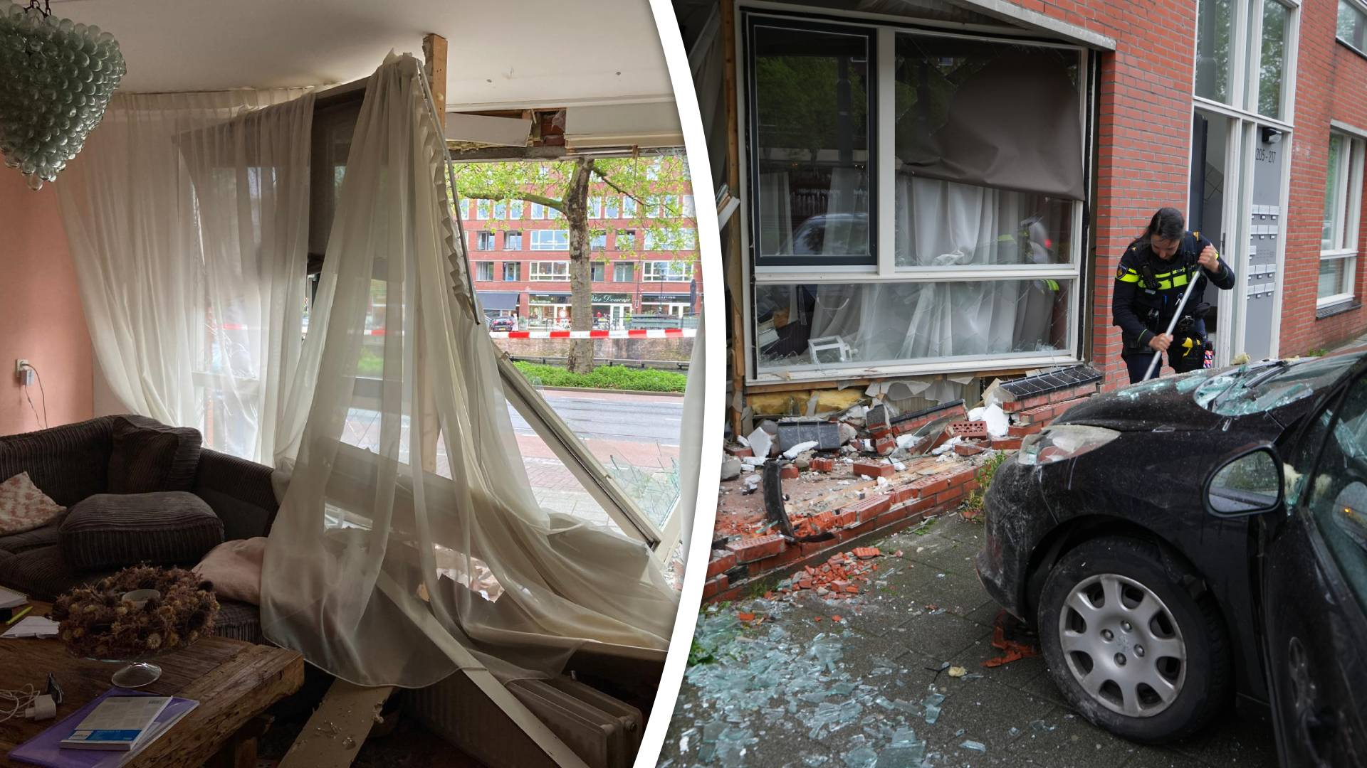 Het kozijn van Gerards huis was net gerepareerd en nu rijdt opnieuw een ...