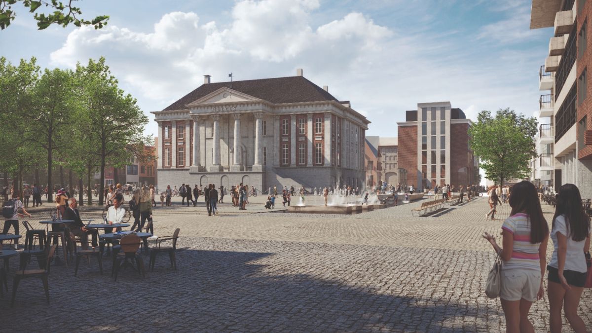 Groen licht voor miljoenenaanpak Grote Markt met bosje, banken en ...