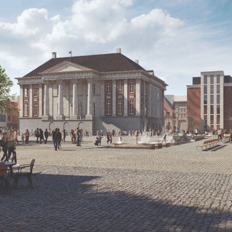 Groen licht voor miljoenenaanpak Grote Markt met bosje, banken en ...