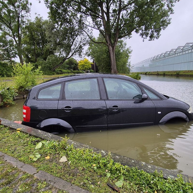 'Voertuig te water' blijkt brandweeroefening - Omroep West