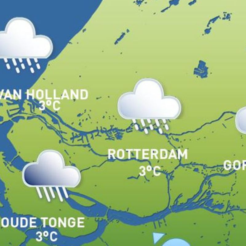 Het weer van vandaag: af en toe regen - Rijnmond