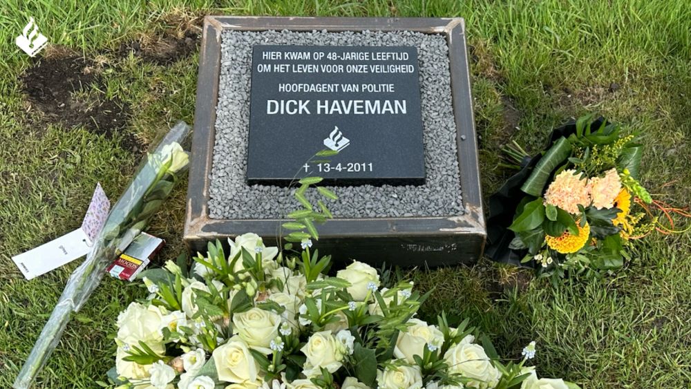 Gedenksteen voor doodgeschoten agent Dick Haveman - RTV Noord