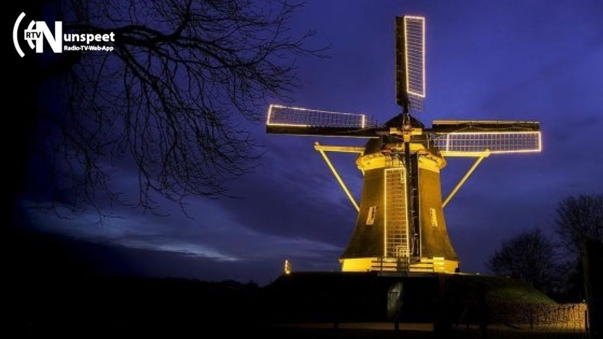 Molen de Hoop weer prachtig verlicht. - Omroep Gelderland