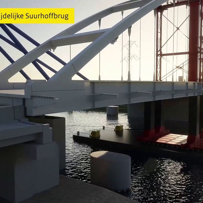 Voorbereidingen lopen uit: Plaatsing tijdelijke Suurhoffbrug moet ...